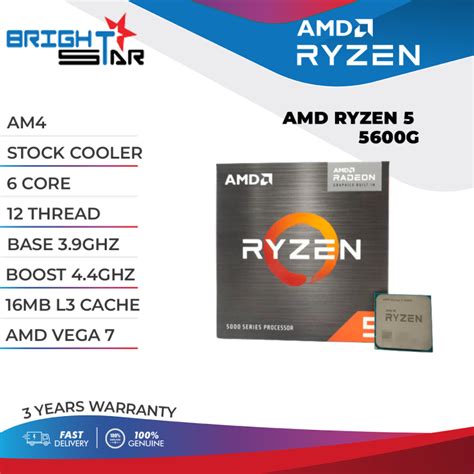 Amd Ryzen Processor Ryzen 5 Processor 5600x5600g3600 30 Day No Reason