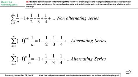 Chapter 85 Alternating Series Saturday December 08 Ppt Download