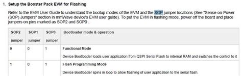 Flashing The AWR Evaluation Module AWR BOOST Sensors Forum