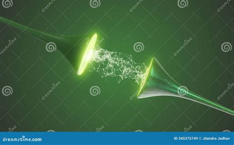 Synaptic Transmission Driving Neuronal Activity In The Brain Stock Illustration Illustration