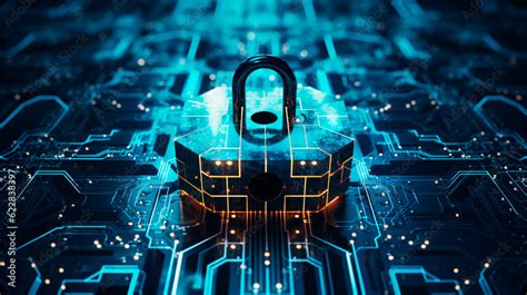 Protect Your Data With Cutting Edge Technology In A Futuristic Cybersecurity Workspace