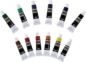 Amazon.com: Artkey Acrylic Paint Set - 12 Vibrant Colors (12 ml/0.4 oz) Tubes, Rich ...