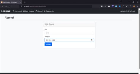 Source Code Aplikasi Cetak Absensi Karyawan PHP Dan MySQLi