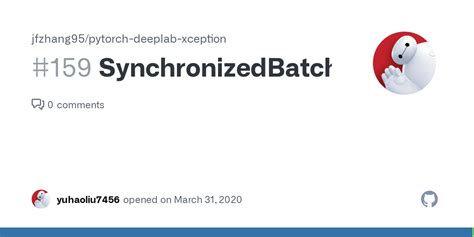 synchronizedbatchnorm2d · issue 159 · jfzhang95 pytorch deeplab