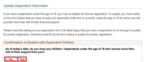 how do i complete the update dependent information form my sdsu