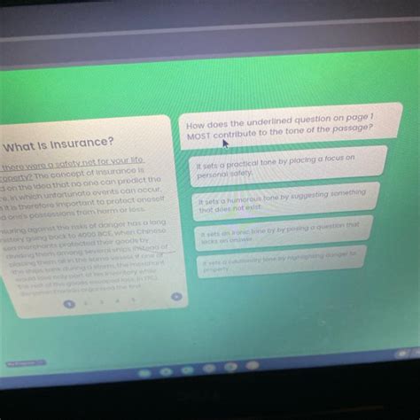 How Does The Underlined Question On Page 1 Most Contribute To The Tone