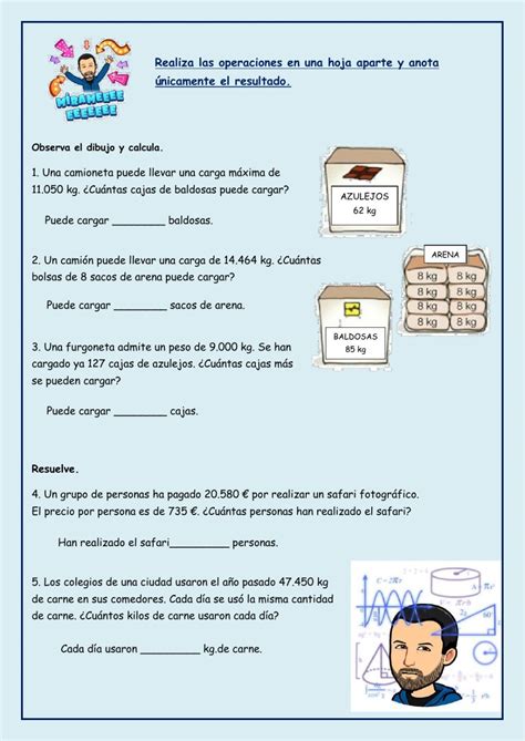 Problemas Operaciones Combinadas Interactive Worksheet Problemas