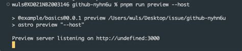 It Supports A Command Like `pnpm Run Preview Host` When The Output Is The `server` · Withastro