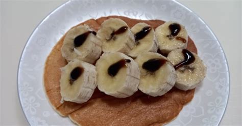 바나나 올린 핫케이크 팬케이크 만들기 홈카페 오픈