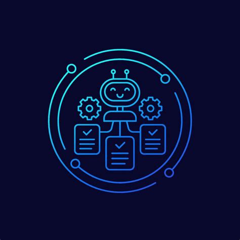 Automated Document Management Icon Business Automation Linear Design