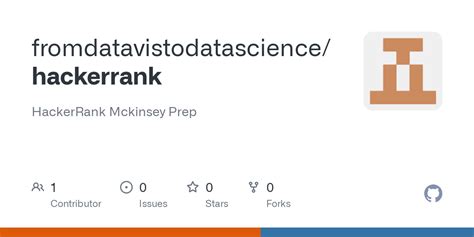 GitHub Fromdatavistodatascience Hackerrank HackerRank Mckinsey Prep
