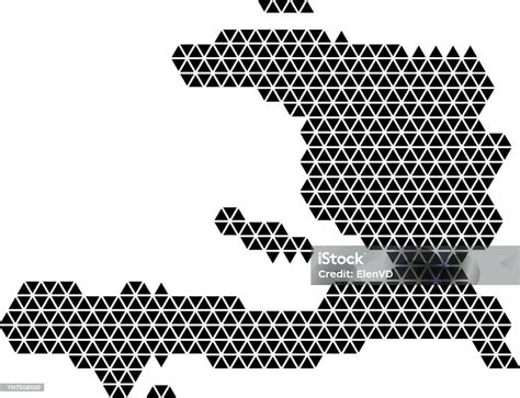아이티 지도 노드를 패턴 기하학적 배경을 반복 검은 삼각형에서 추상적 인 도식 벡터 일러스트입니다 3차원 형태에 대한 스톡 벡터 아트 및 기타 이미지 Istock