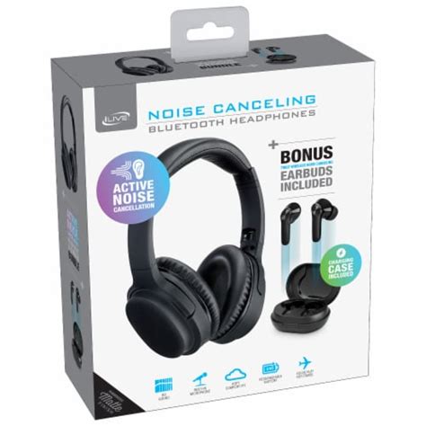 ILive Active Noise Cancellation Headphone Earbud Bundle Ct Kroger