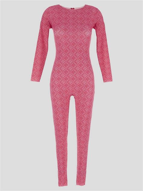 Buy MARINE SERRE All Over Moon Catsuit Fuchsia At Off Editorialist