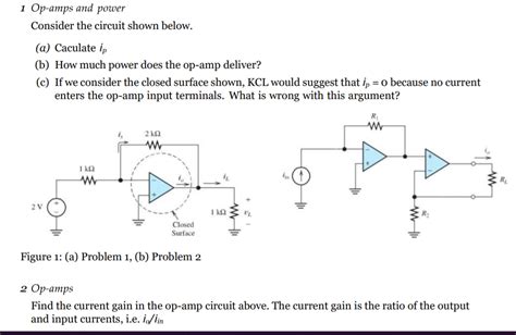 Solved Op Amps And Power Consider The Circuit Shown Below Chegg Com