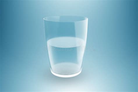 Illustration Of Half Empty Half Full Concept Stock Illustration