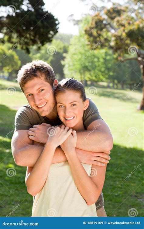 Man Hugging His Beautiful Wife Stock Image Image Of Person Smile