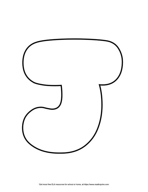 Bubble Letter J Free Printable Styles