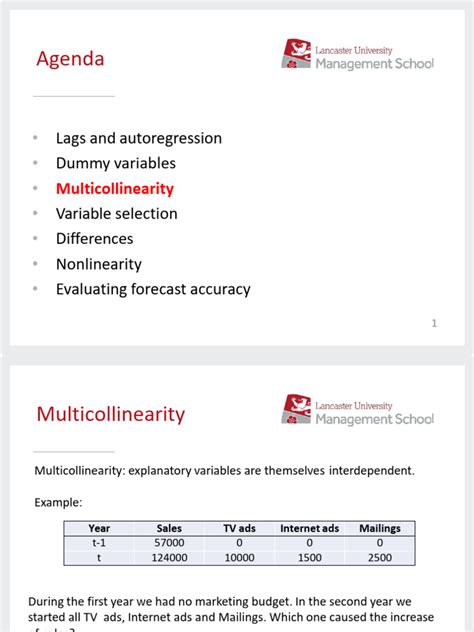 Msci570 Lecture 8 Advanced Regression Analysis 2022 Part 2 Pdf Multicollinearity
