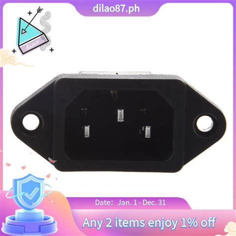 IEC 320 C14 Male Plug 3 Pins PCB Panel Power Inlet Socket Connector Shopee Philippines