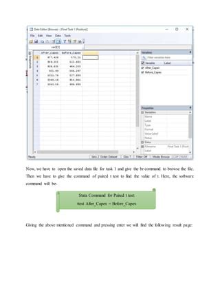 Hypothesis Testing Using STATA DOCX Business Accounting Finance Business