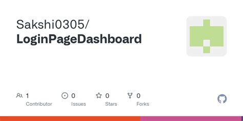 GitHub Sakshi LoginPageDashboard