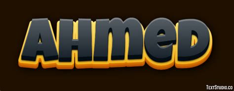 Ahmed Text Effect And Logo Design Name