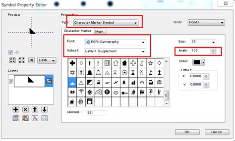 Arcgis Desktop Right Angled Triangle Symbol Arcmap Geographic