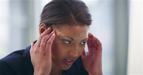 business woman headache and confused on computer for marketing fail