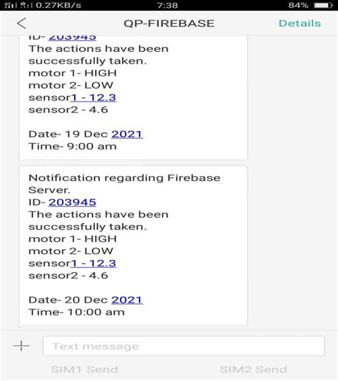 The Notification Message From The Firebase Download Scientific Diagram