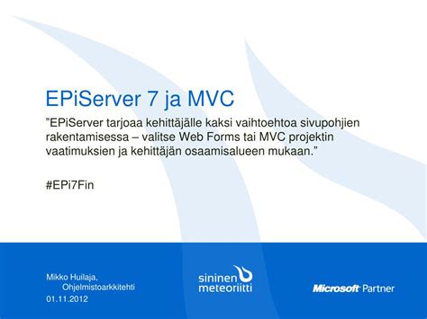 Ppt Episerver 7 Ja Mvc Powerpoint Presentation Free Download Id