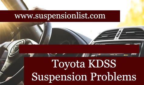 Toyota Kdss Suspension Problems