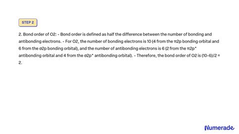 Solved Write The Molecular Orbital Configuration Of O2 And O2 Calculate The Bond Order And