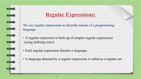 Regular Expression To Finite Automata Pptx