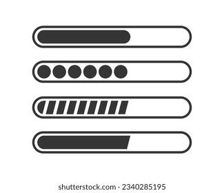 Loading Progress Bar Ui Element Set Stock Vector Royalty Free