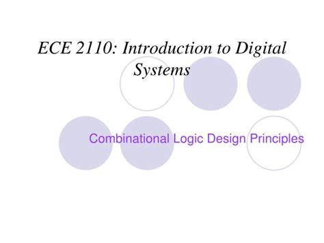 Ppt Ece 2110 Introduction To Digital Systems Powerpoint Presentation Id2951620