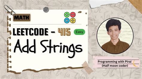 add strings leetcode 415 approach code with explanation youtube