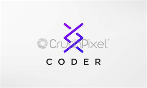 Programming Code Technology Logo In A Simple And Modern Style Stock Vector Crushpixel