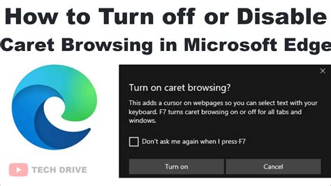 Microsoft Edge How To Turn Off Disable Caret Browsing In Windows 11