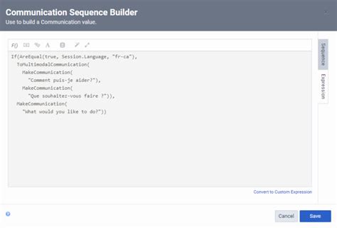 Build Customized Output With The Communication Sequence Builder
