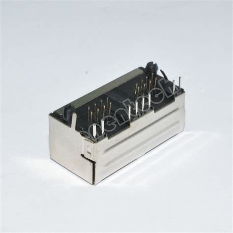 Denentech Rj45 8p8c Connector H13 10 1x2pin Led Rj45 Female Rj45 Socket Connector With Led