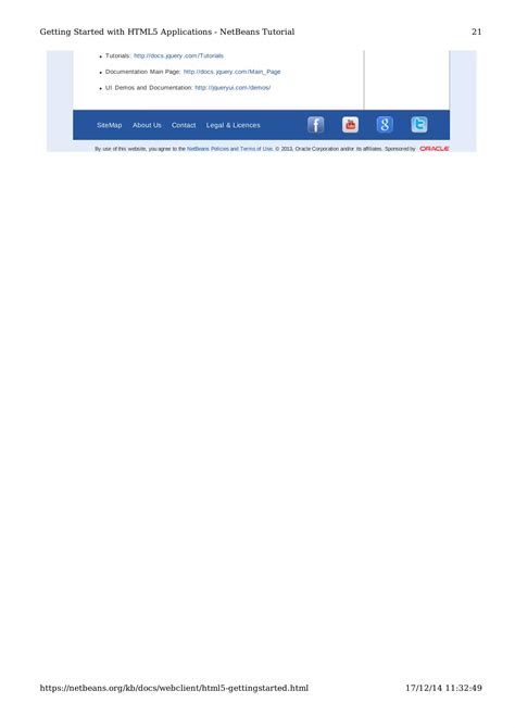 Getting Started Withhtml5applications Netbeanstutorial Op Pdf