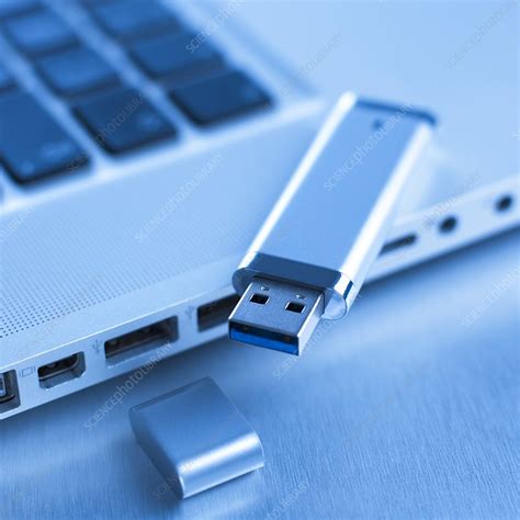USB Memory Stick And Laptop Stock Image F Science Photo Library
