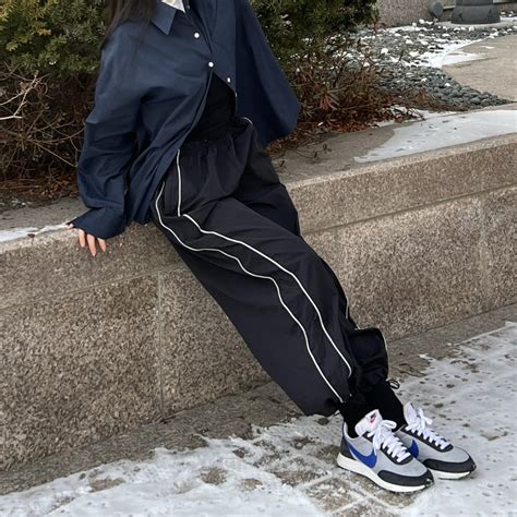 [남녀공용] 와이드 조거 2way 두줄 트레이닝바지 2color 브라운 블랙 댄스힙합 무용복 오버핏 조거팬츠 츄리닝 폴리에스테르 에이블리