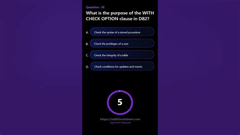 What Is The Purpose Of The With Check Option Clause In Db2 Youtube