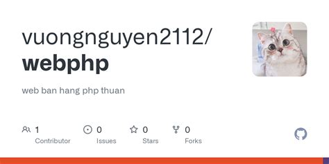 Github Vuongnguyen Webphp Web Ban Hang Php Thuan