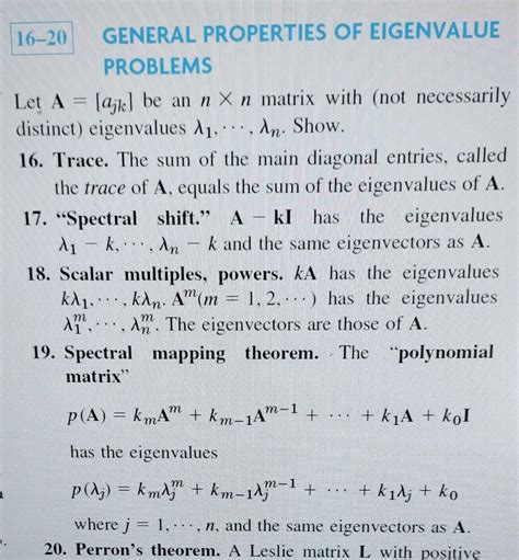 Solved General Properties Of Eigenvalue Problems Let A Ajk
