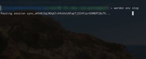 mutagen stuck when stopping environment · issue 235 · wardenenv warden