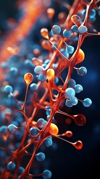 Premium Ai Image A Complex Biological Gene Structure Visualized