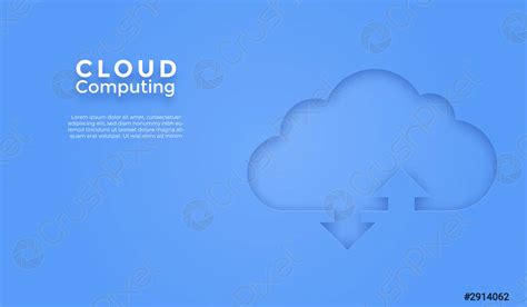 3d Cloud Computing Upload And Download Data Online Service Digital Stock Vector 2914062